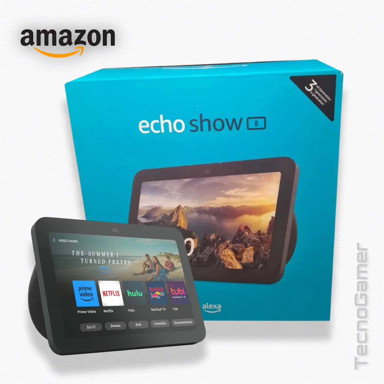 Alexa Amazon ECHO SHOW 8 3RA GENERACIÓN - Tecnogamer